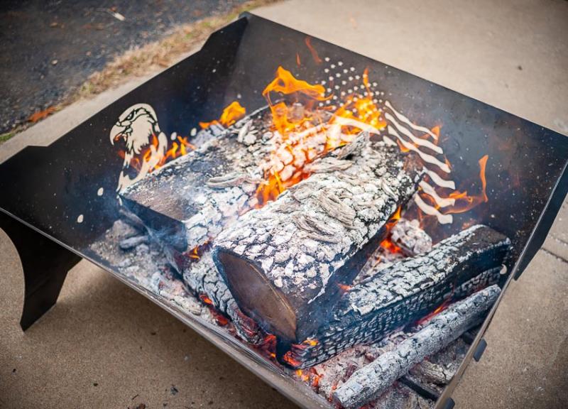 Swisher Eagle & Flag Fire Pit