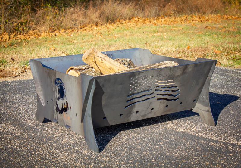 Swisher Eagle & Flag Fire Pit