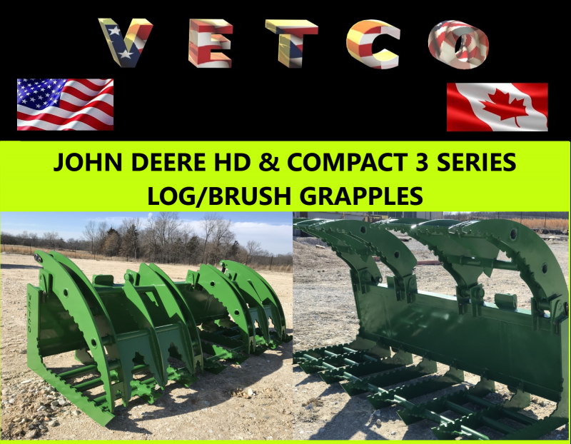 John Deere 66" Log/Brush Grapple by VETCO
